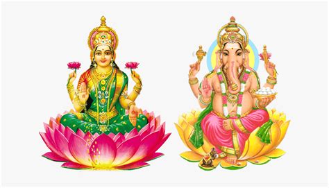 Mata Lakshmi And Lord Ganesha Dhanteras Shayari In English Hd Png