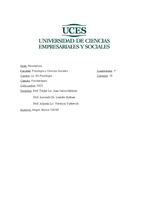 Tp De Psicoterapias Apuntes Psicología Del Desarrollo Y Aprendizaje