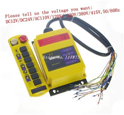 2 Speed 1 Transmitter Control Hoist Crane Remote Control System Choose Voltage In Tool Parts
