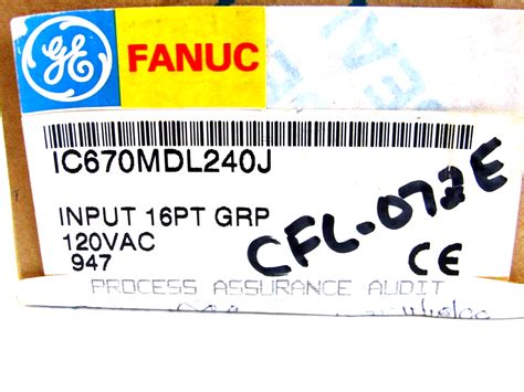 new ge fanuc ic670mdl240j input module 16pt 120vac sb industrial supply inc