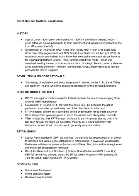 Devolution And Territorial Constitution Devolution And Territorial Devolution And Territorial Constitution Devolution And Territorial