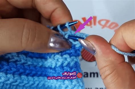 آموزش بافت نوعی مدل ابری با دو میل آموزش بافتنی با دو میل کامواباف
