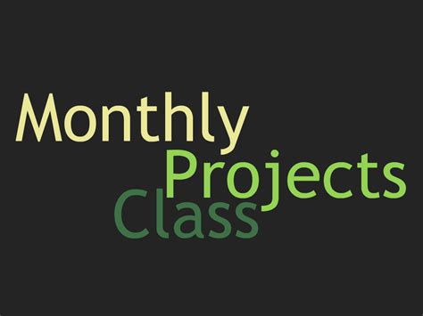 Monthly Class Projects Scrappygamerdds