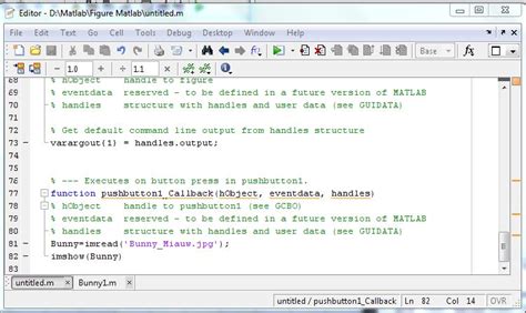 Bunnycaem Menampilkan Gambar Di Matlab