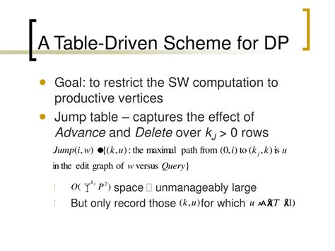 ppt a table driven full sensitivity similarity search algorithm