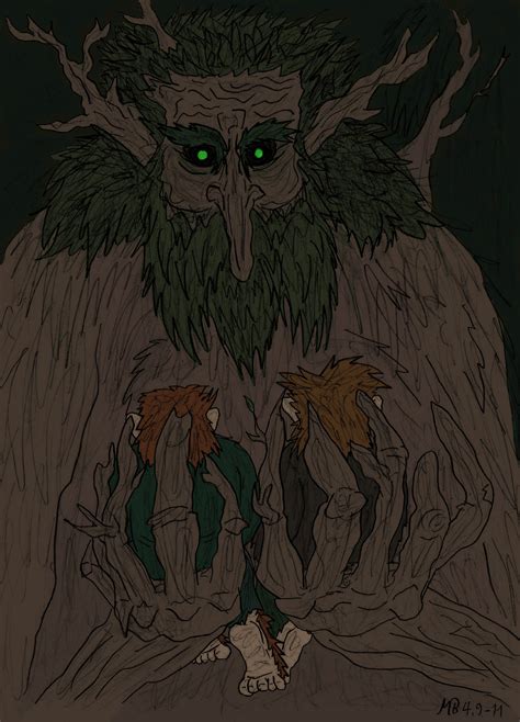 The Hobbits Meet Treebeard By Mara999 On Deviantart