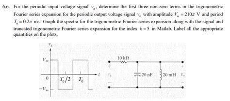Solved 66 For The Periodic Input Voltage Signal V
