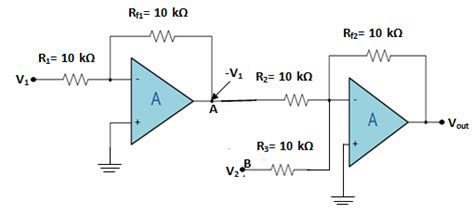 Application Of OP As Summing Amplifier Integrator And Differentiator Electronics Post