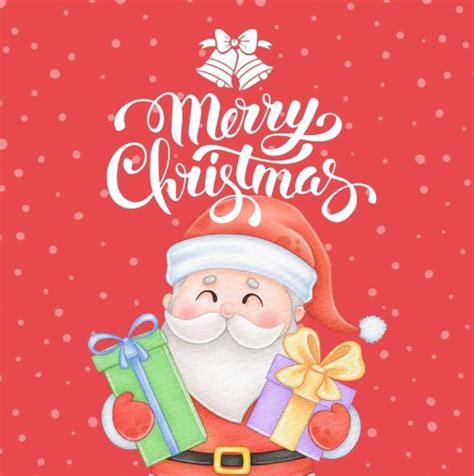 Red White Cute Merry Christmas Santa Claus Instagram Post Square Artofit