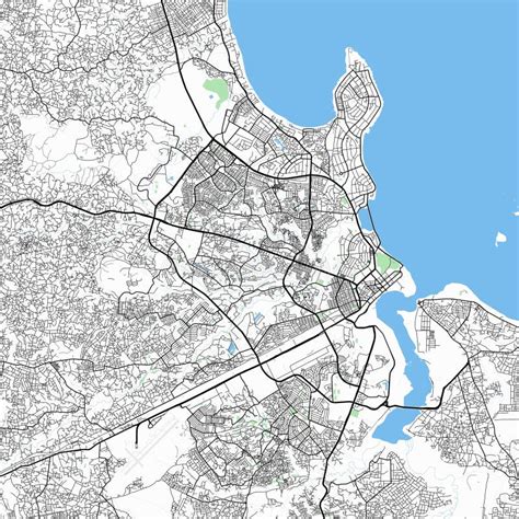 Map Of The City Of Dar Es Salaam Stock Illustration Illustration Of