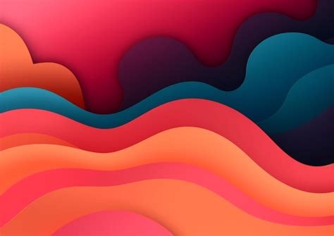 Premium Ai Image A Colorful Abstract Background With Waves And Clouds Generative Ai