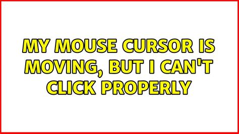 why my mouse cursor is not moving