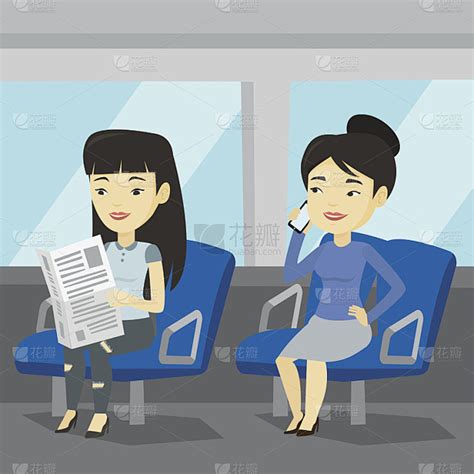 乘坐公共交通工具旅行的人