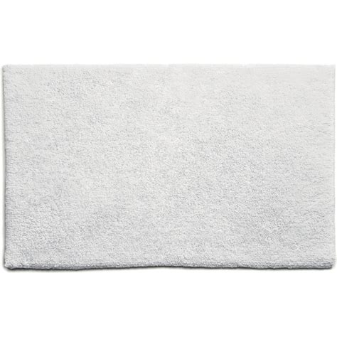 Bamboo Plain White Bath Mat Rug Collection