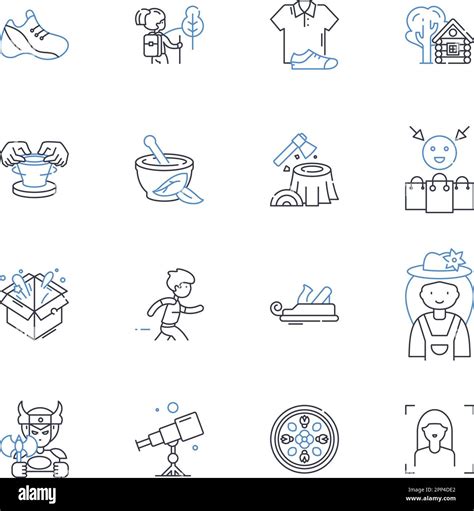 Gestalt Experiential Therapy Line Icons Collection Integration Awareness Psychosomatics