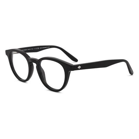 Giorgio Armani Round Eyeglasses Black Optical Glasses Giorgio