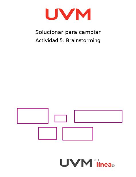 A5 Brainstorming Solucion Para Cambiar Solucionar Para Cambiar
