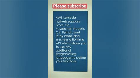 what languages does aws lambda supports aws shorts awstraining