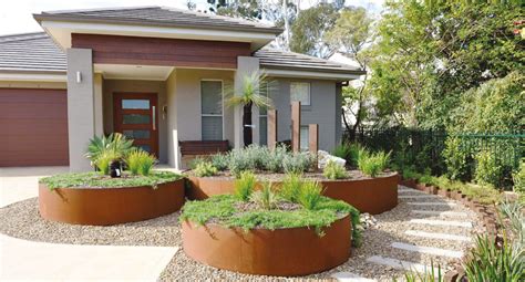 Vegetables Grow In Corten Steel Garden Planter Raised Bed