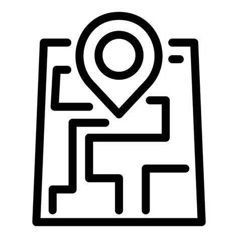 Online Gps Map Icon Outline Style 15666470 Vector Art At Vecteezy