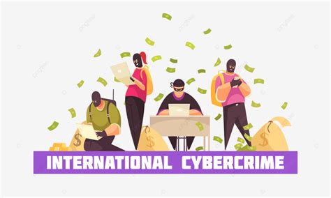 Hacker International Cybercrime Laptop Network Hacking Phishing Security Png And Vector With