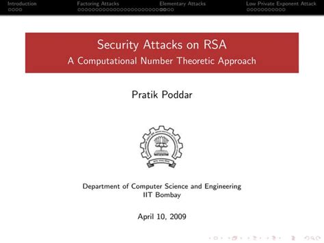 Security Attacks On Rsa Pdf Information And Network Security Security Attacks On Rsa Pdf Information And Network Security