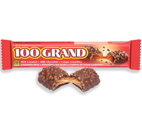 100 GRAND CANDY BAR SINGLES IN DISPLAY
