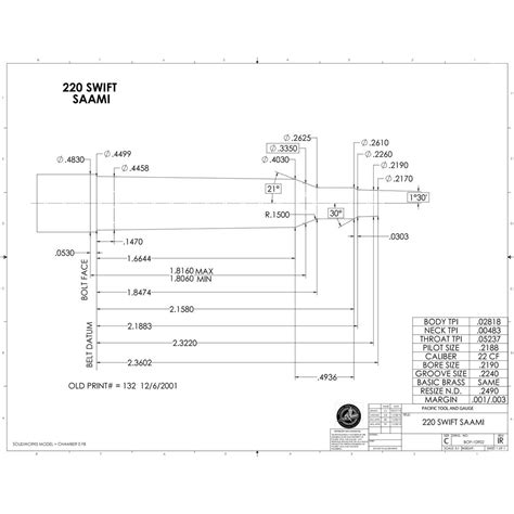 220 Swift Saami Chamber Reamer Ptg 10902