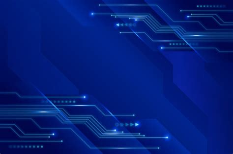 추상 파란색 기술 배경 무료 벡터