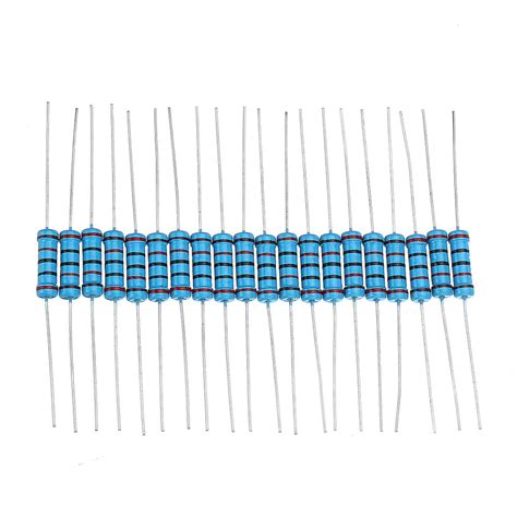 20pcs 2W 20KR Metal Film Resistor Resistance 1 20K Ohm Resistor