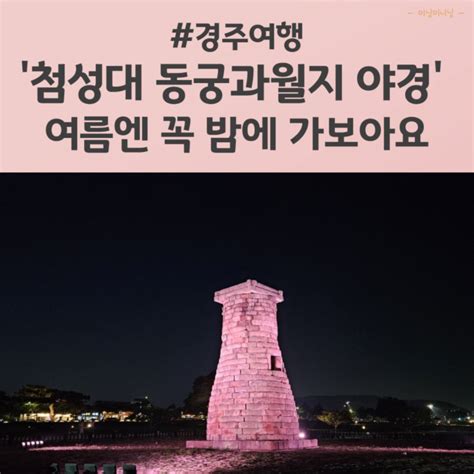 경주여행 밤에 가본 첨성대 동궁과월지 입장료 운영시간 여름 경주는 밤에가세요 네이버 블로그