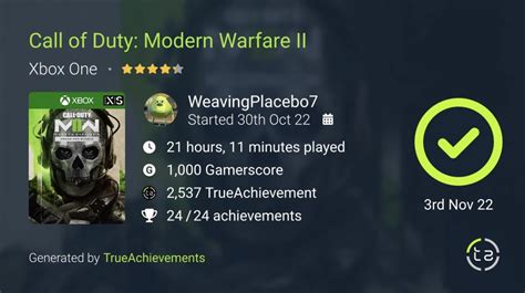 Mw Ii Completed Tons Of Fun Rxboxachievements