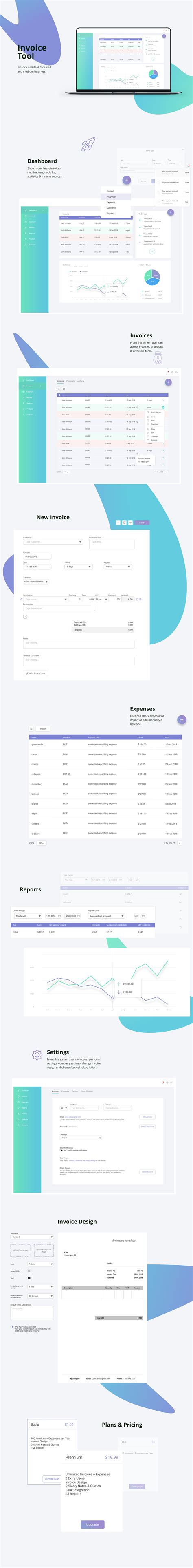Finance Invoice Tool Ui Ux On Behance