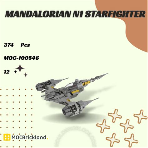 Mocbrickland 100546 Mandalorian N1 Starfighter Building Block Mould