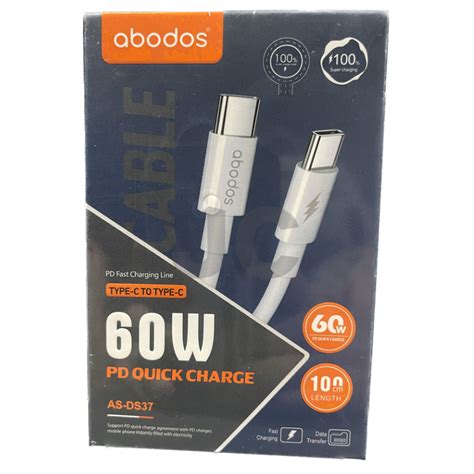Abodos As Ds37 60w Pd Quick Charge Type C To Type C Cable Shopee Malaysia