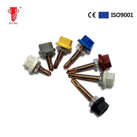 China Europe Style For Sheet Metal Tapping Screw With Ruspert Plated Double Color Nylon Hex