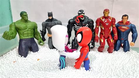 Spiderman Vs Thanos Vs Ironman Hulk Cartoon Captain America Gwen