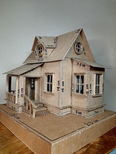 Cardboard Cabin In 2025 Miniature House Cardboard House Miniature