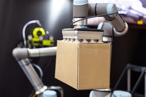 Robot Or Robotic Arm For Packing Stock Image Image Of Machine