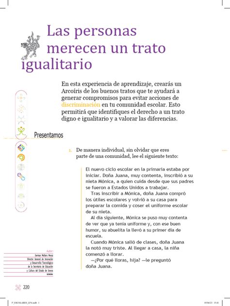 3 Las Personas Merecen Un Trato Igualitario Pdf