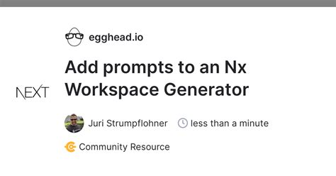 add prompts to an nx workspace generator