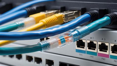 Colorful Ethernet Cables Arranged For Network Connectivity And Setup