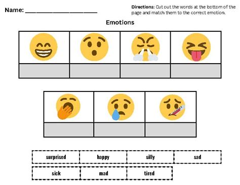 Cut And Paste Emotions By Complete The Chain Tpt