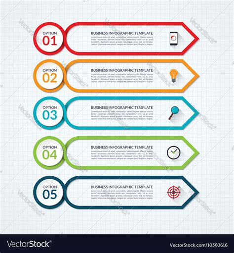 Infographic Arrow Design Template With 5 Options Vector Image