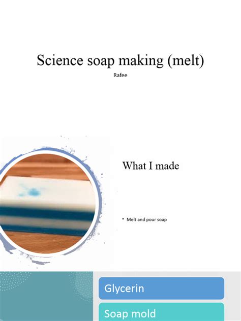 Science Soap Making Melt Rafee Pdf