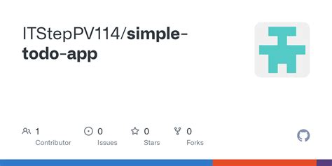 GitHub ITStepPV114 Simple Todo App