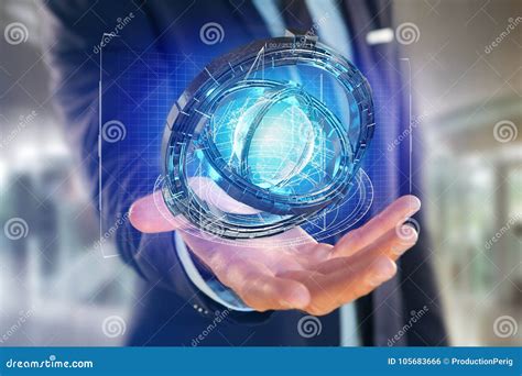 Futuristic Data Center Big Data Analytics Platform Quantum Processor In The Global Computer