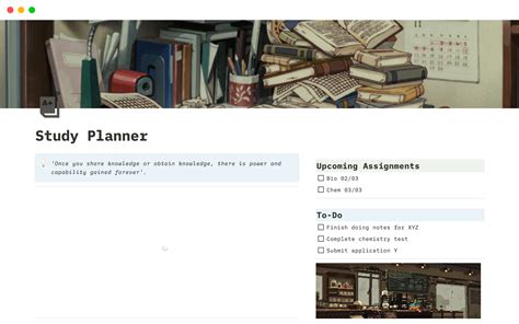 Study Planner Template By Foundation Organization Notion Marketplace