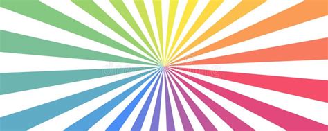Colorful Banner Rays Sunbeam Light Lines Background Stock Vector
