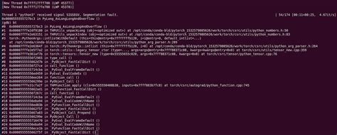 Segmentation Fault When Training Gdb Catch Event In Pylong